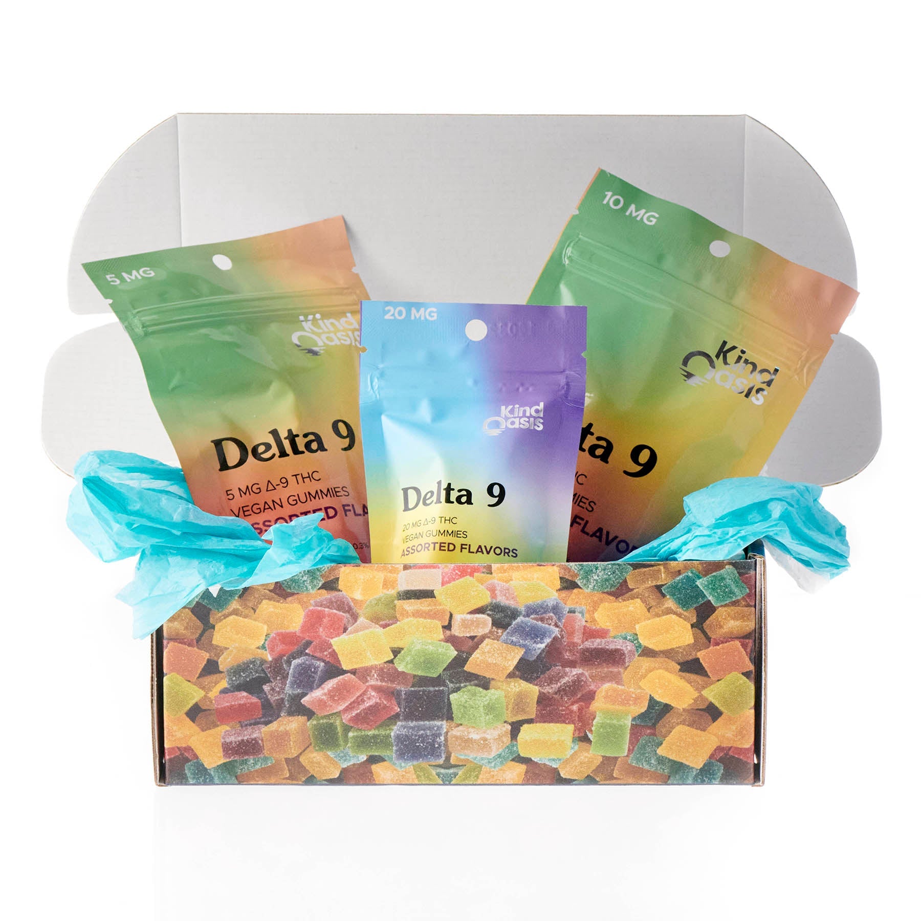 Delta 9 THC Gummy Flight w/ Gift Box | Kind Oasis